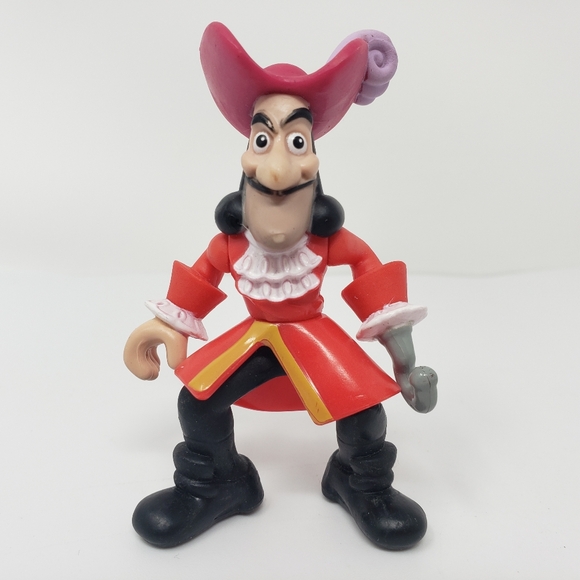Toys | Disney Jake The Neverland Pirates Captain Hook Red And Black Toy ...